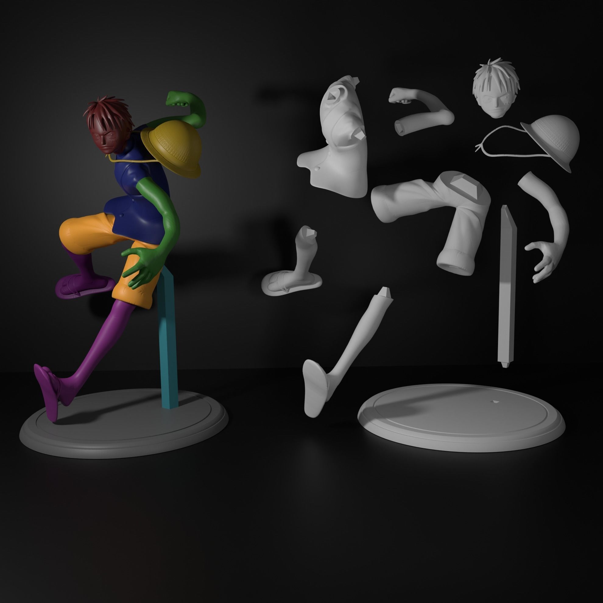 MONKEY D LUFFY 3D model 3D printable | CGTrader