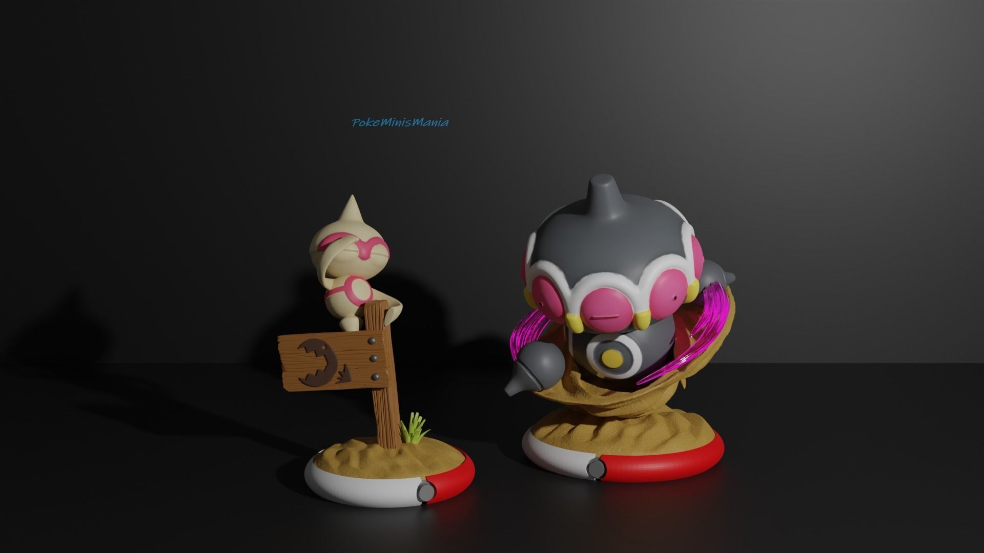 Baltoy and Claydol pokemon presupported 3D print model 3D model 3D ...