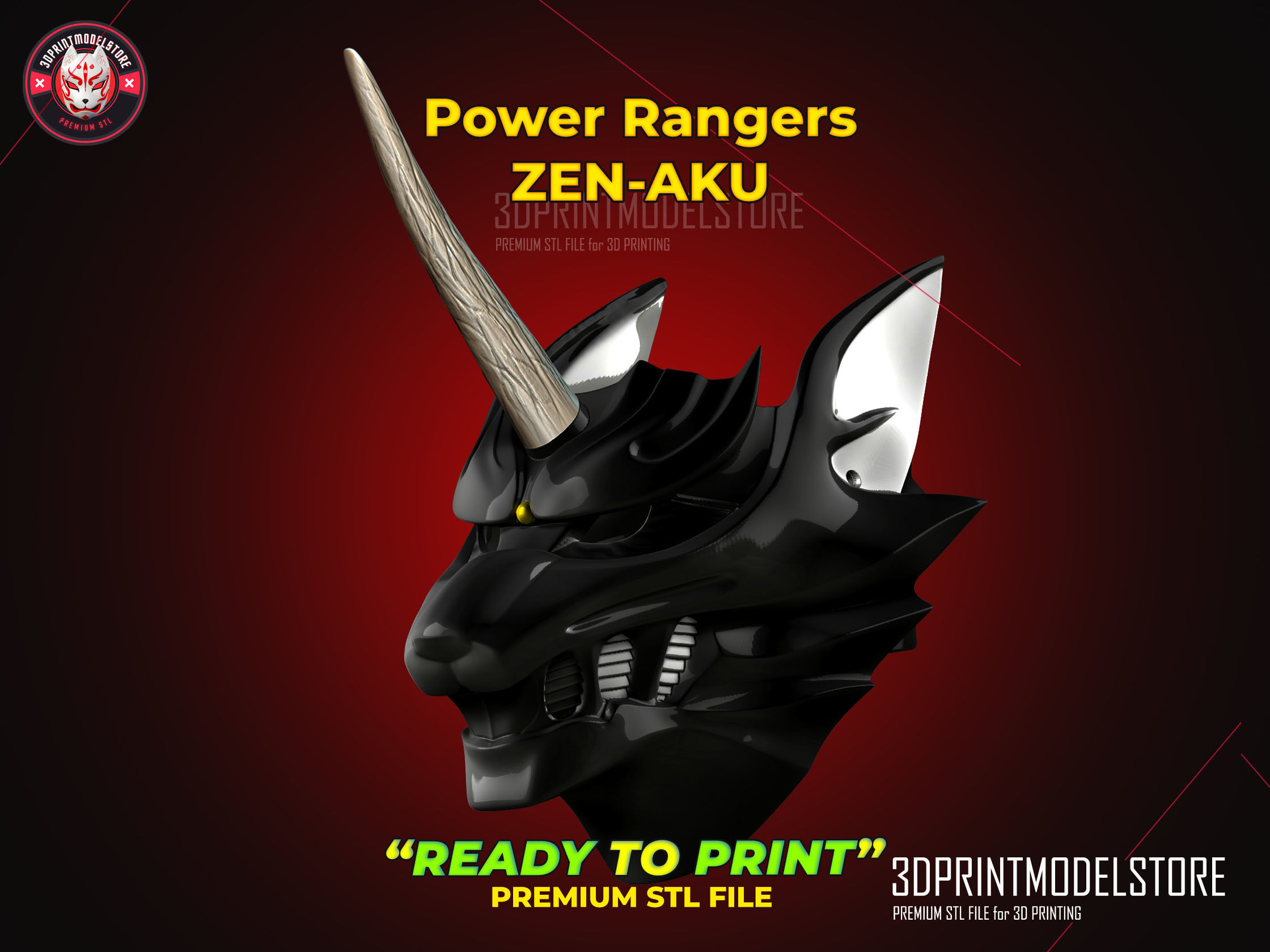 Power Rangers Wild Force Zen-Aku - Siver Gaoranger Wolf Demon 3D model 3D printable | CGTrader