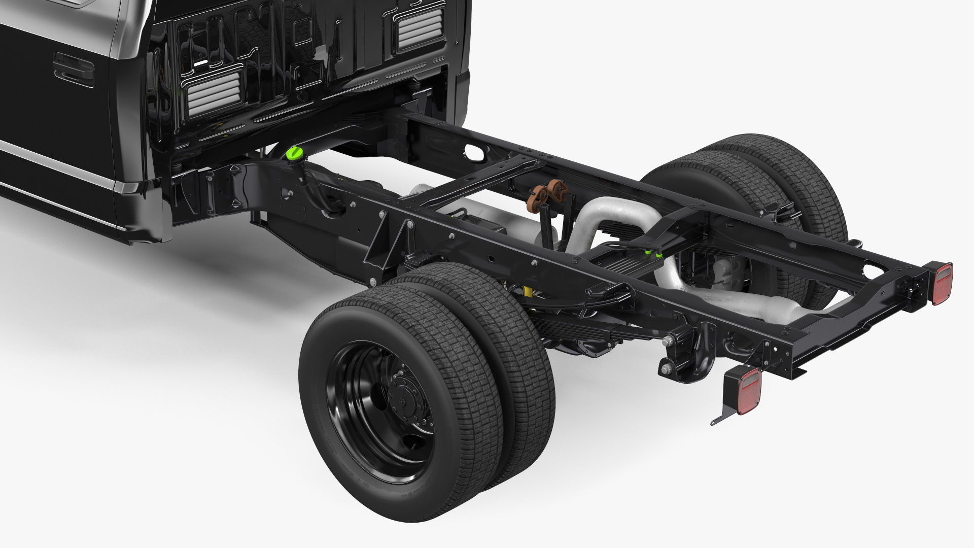 Black Chassis Cab Four Doors 3D model | CGTrader