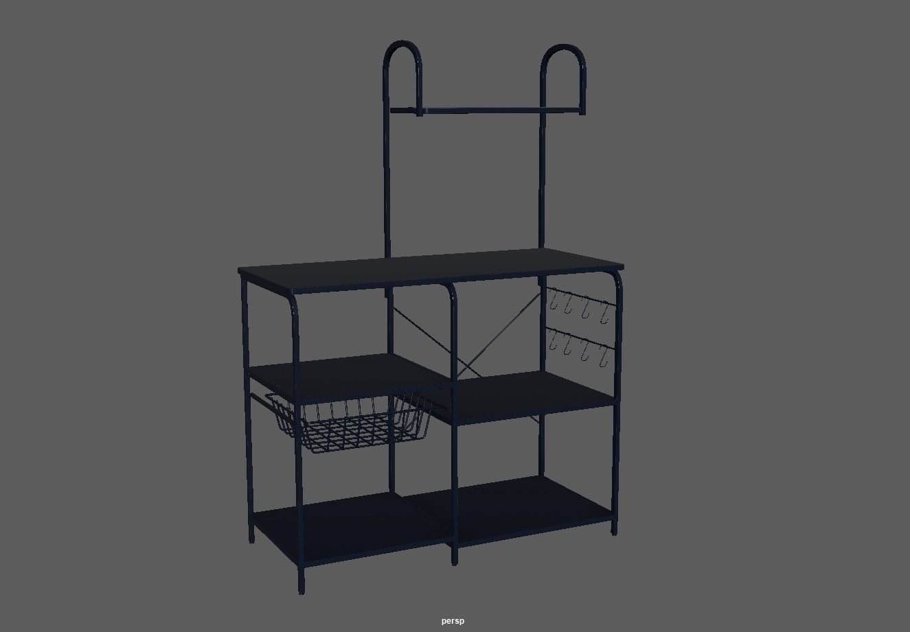 3D model Metal kitchen storage rack VR / AR / low-poly | CGTrader