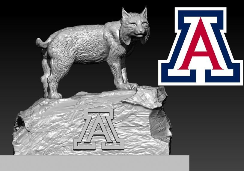 ARIZONA WILDCATS FOOTBALL MASCOT STATUE - 3D PRINT 3D model 3D ...
