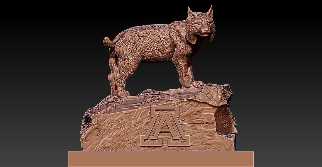 ARIZONA WILDCATS FOOTBALL MASCOT STATUE - 3D PRINT 3D model 3D ...