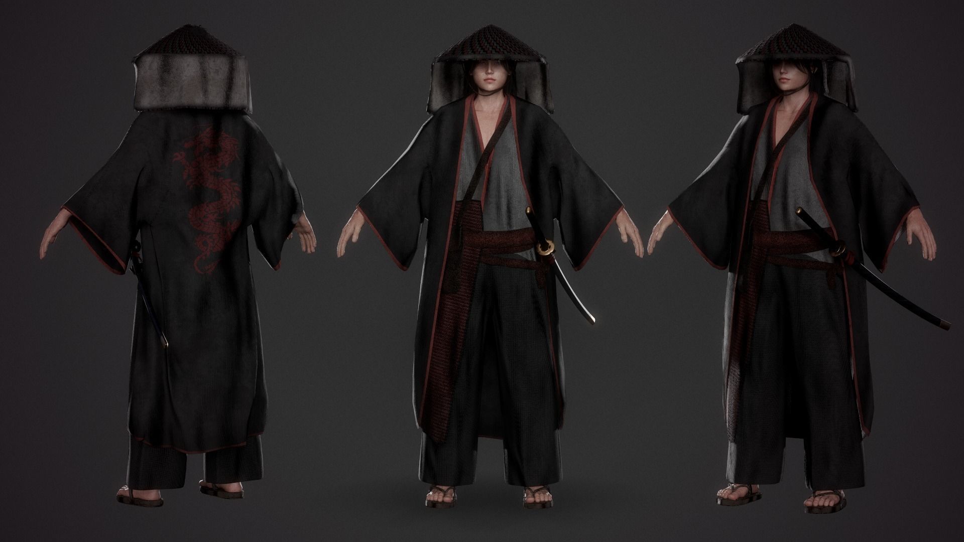 3D model Samurai VR / AR / low-poly rigged | CGTrader