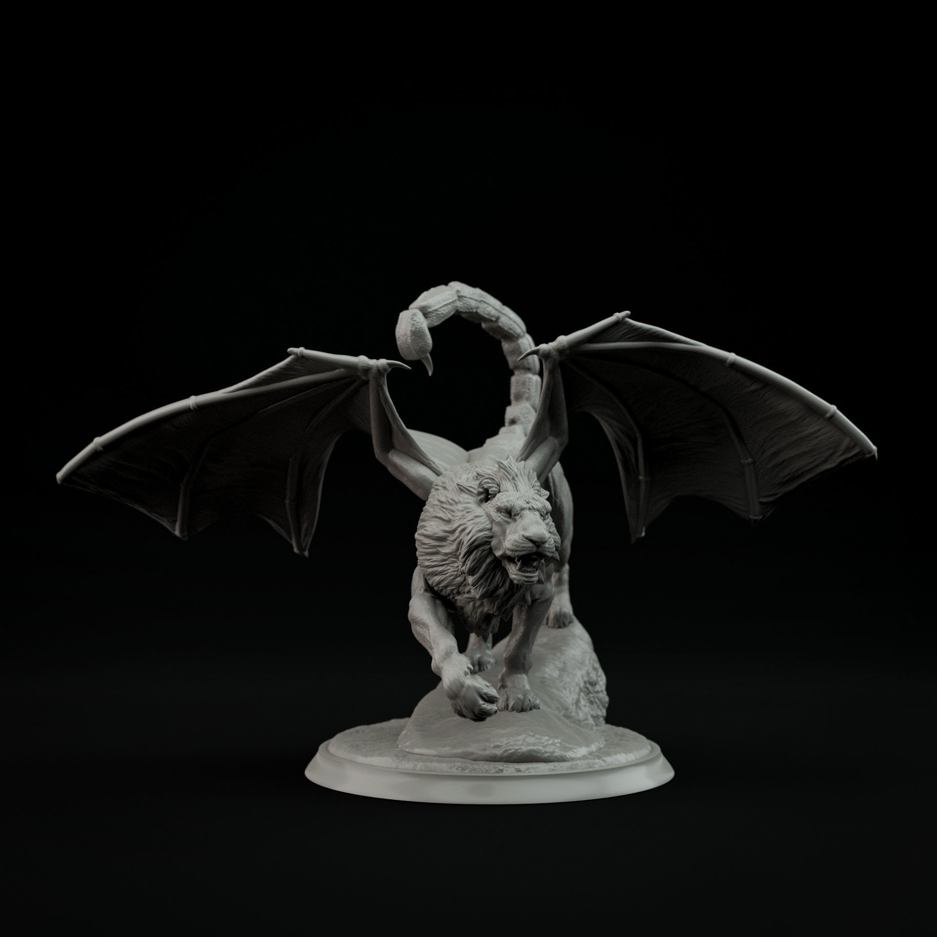 Manticore pre-supported 3D model 3D printable | CGTrader