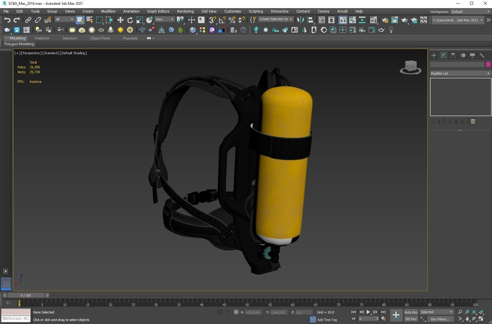 3D model 3D model of SCBA VR / AR / low-poly | CGTrader