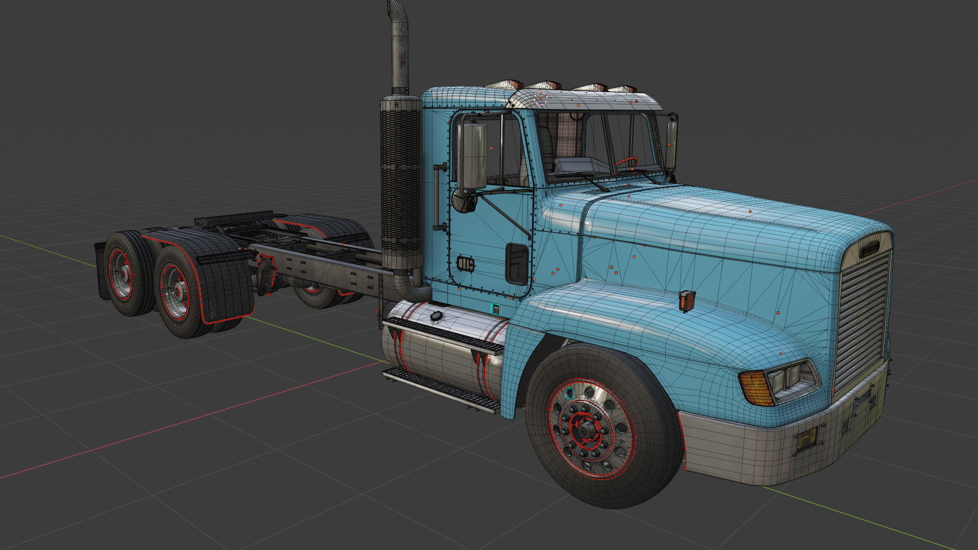 Freightliner FLD Semi Truck 3D model | CGTrader