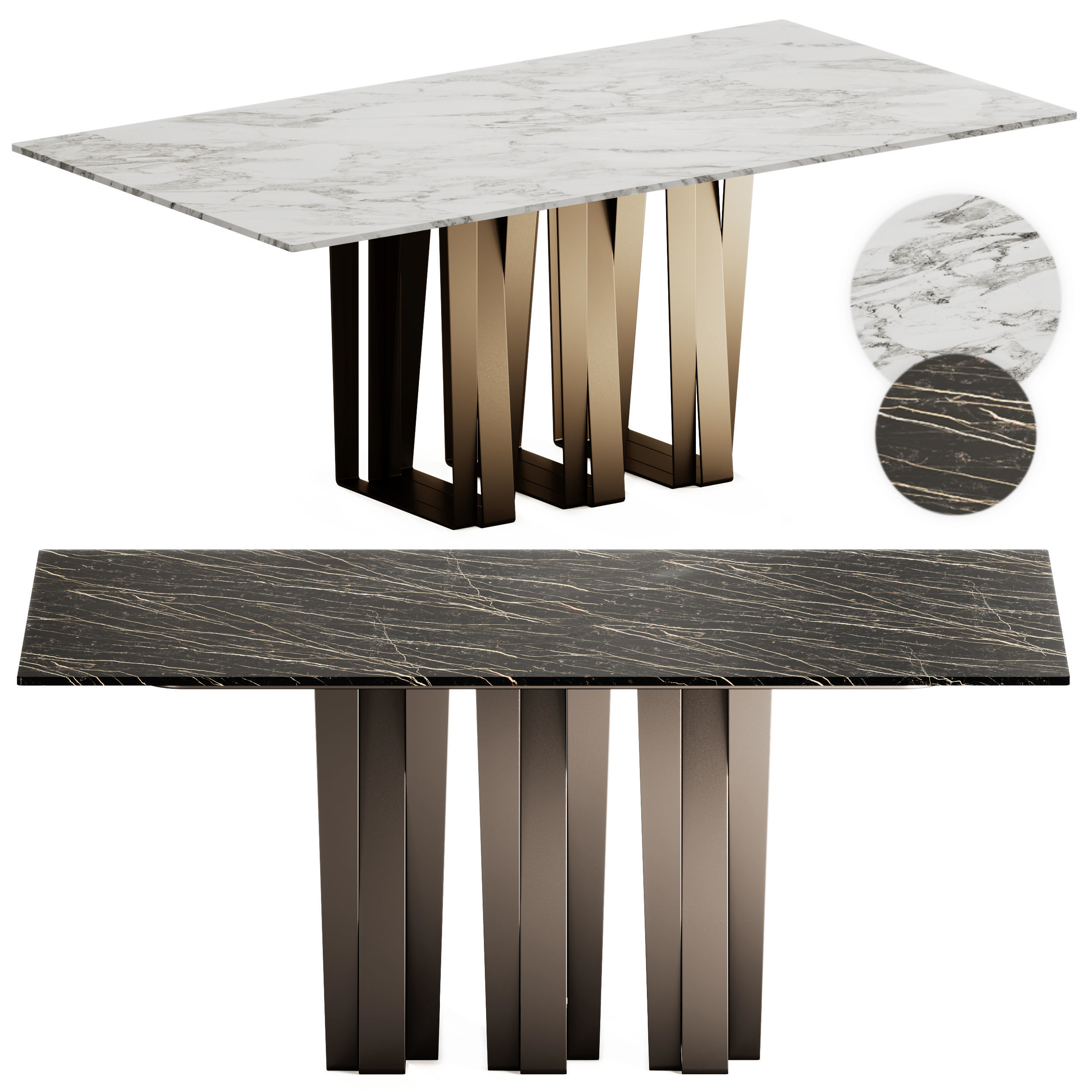 Eforma Narciso Rectangular Dining Table 3D model | CGTrader