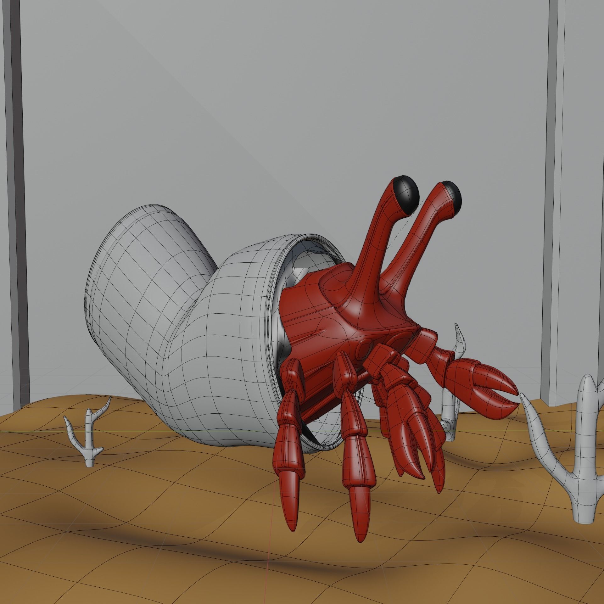 3D model Crab UnderWater VR / AR / low-poly | CGTrader
