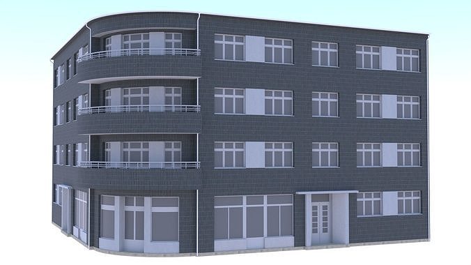 Corner house PBR II 3D model | CGTrader