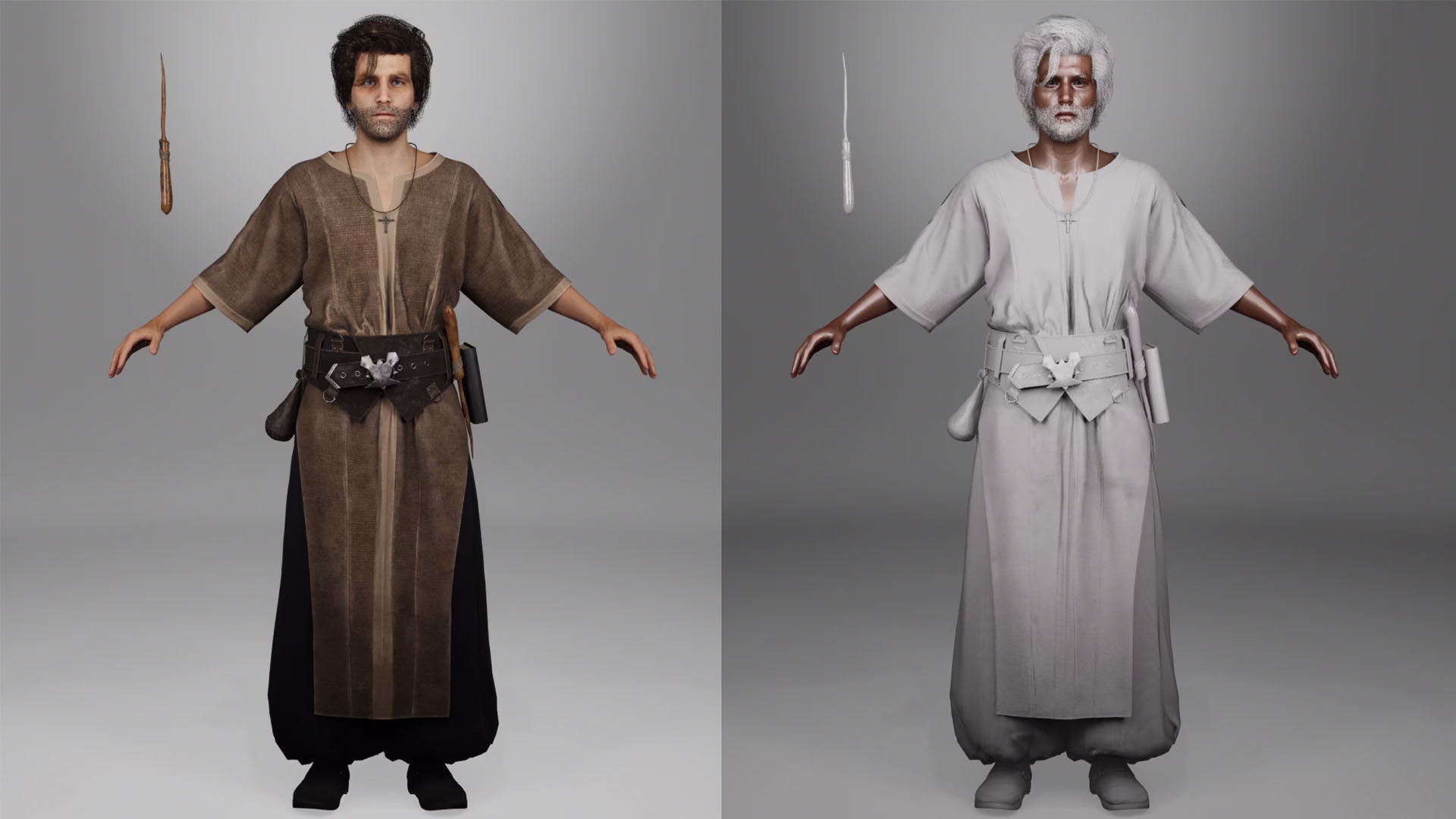 3D model Medieval Priest VR / AR / low-poly | CGTrader