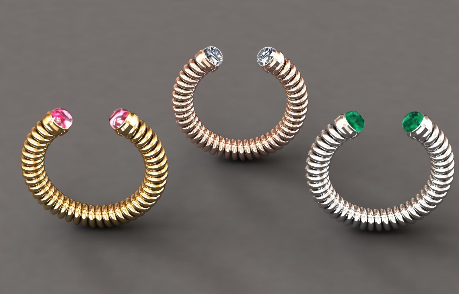 cable rings 3D model 3D printable | CGTrader