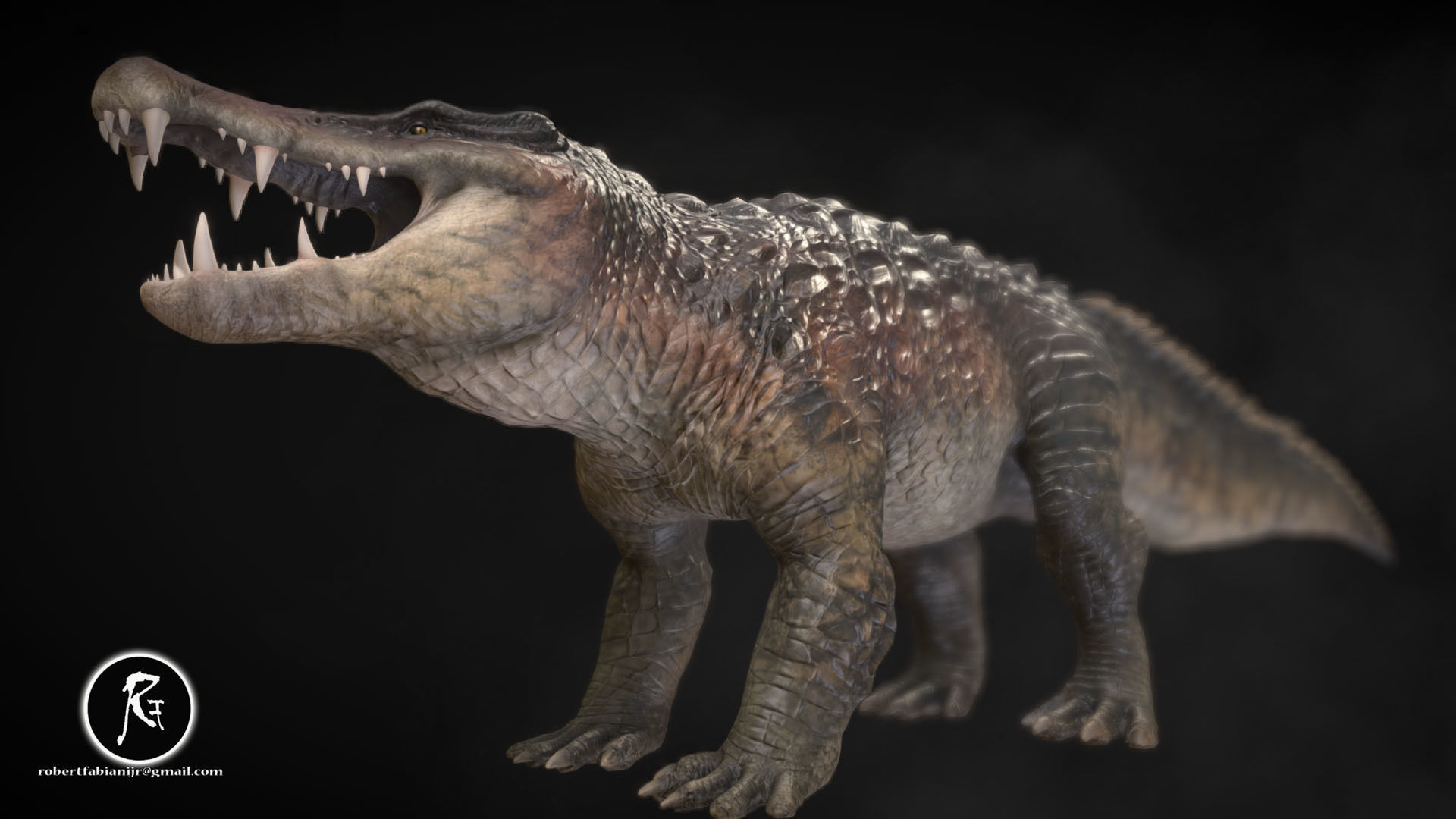 3D model Kaprosuchus VR / AR / low-poly | CGTrader