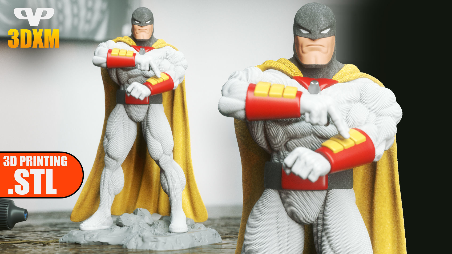 Space Ghost STL for 3D Printing 3DXM ChibiSTL 3D model 3D printable ...