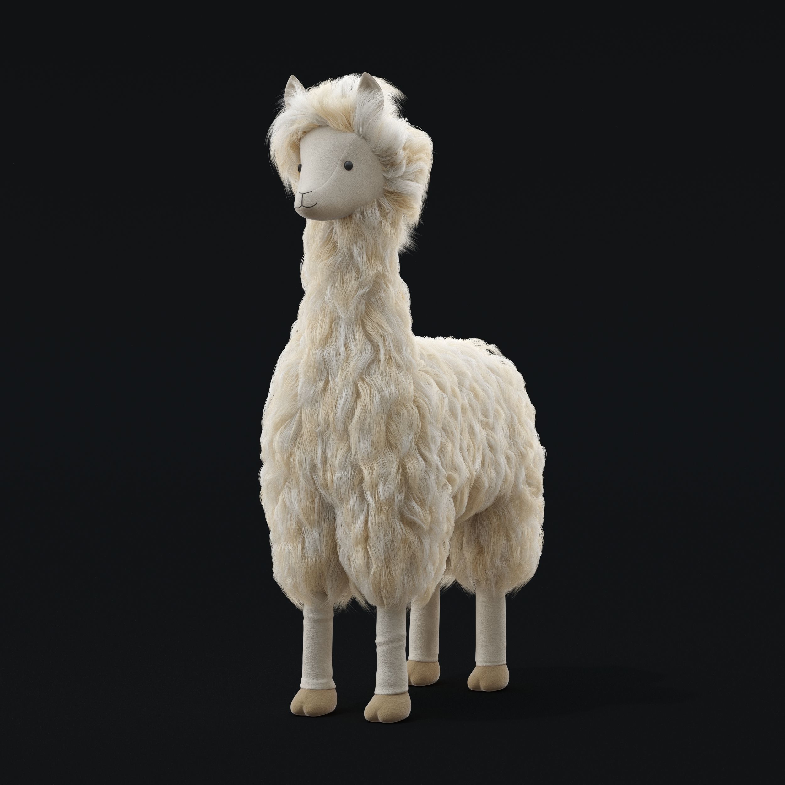 Llama Standing Plush 3D model | CGTrader