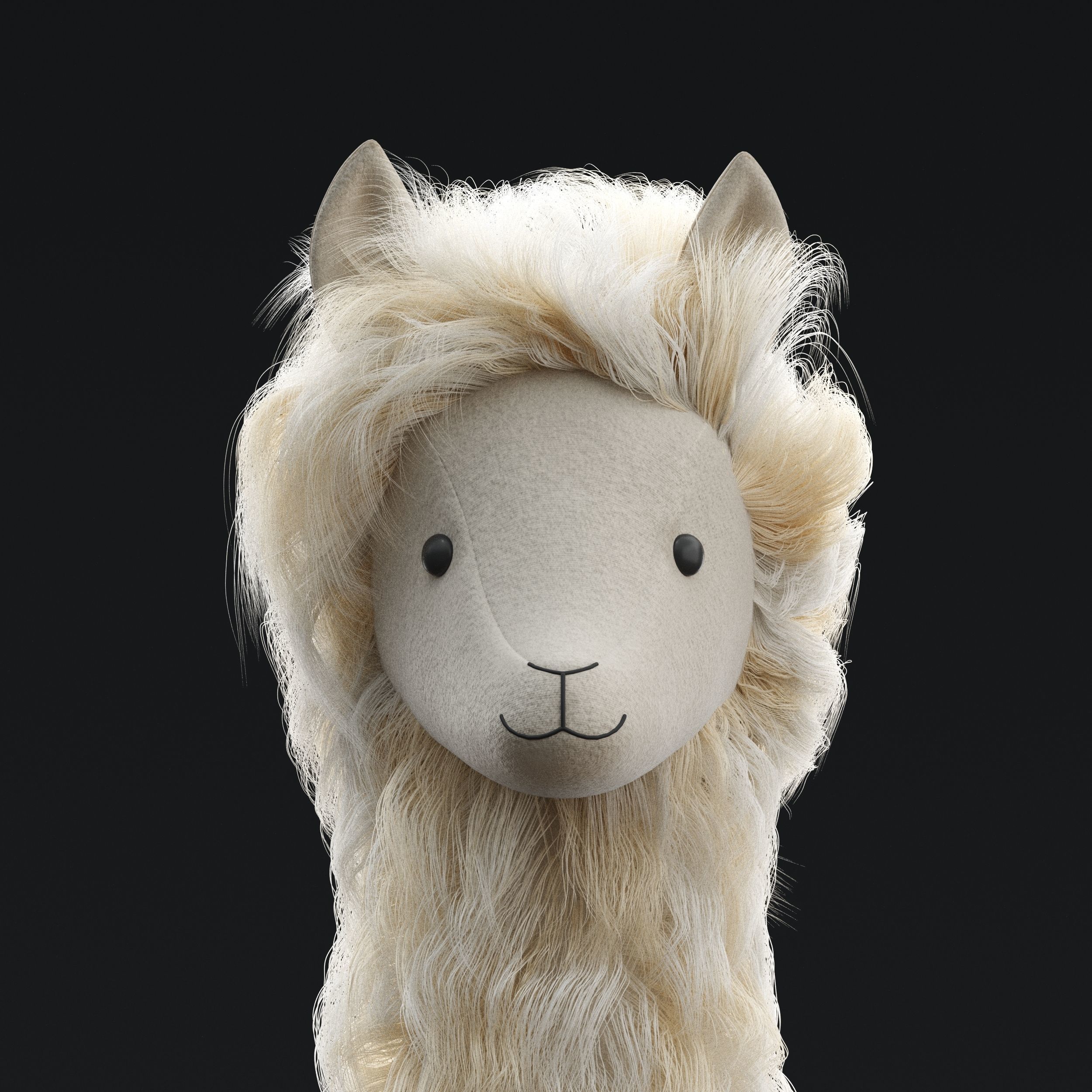 Llama Standing Plush 3D model | CGTrader