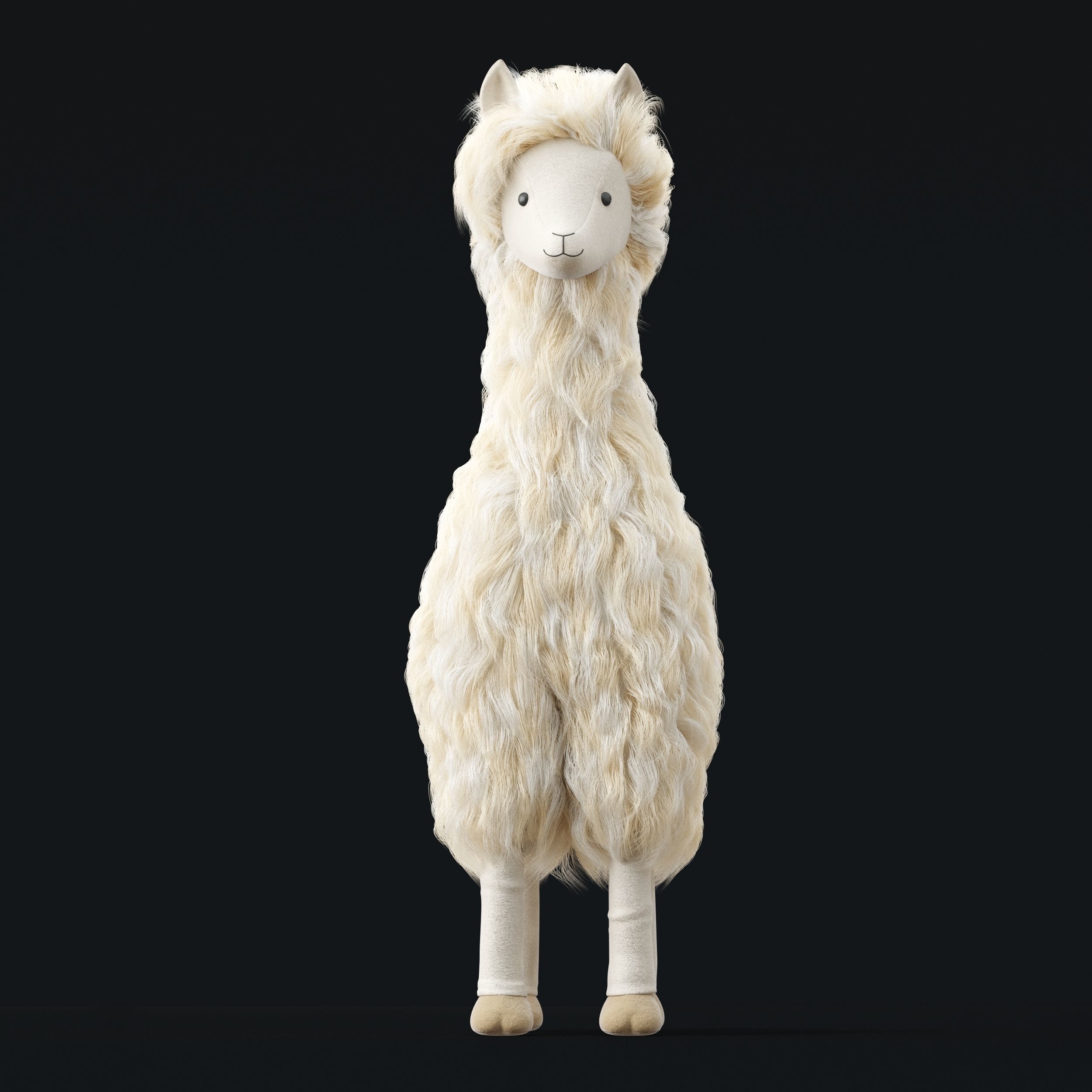 Llama Standing Plush 3D model | CGTrader
