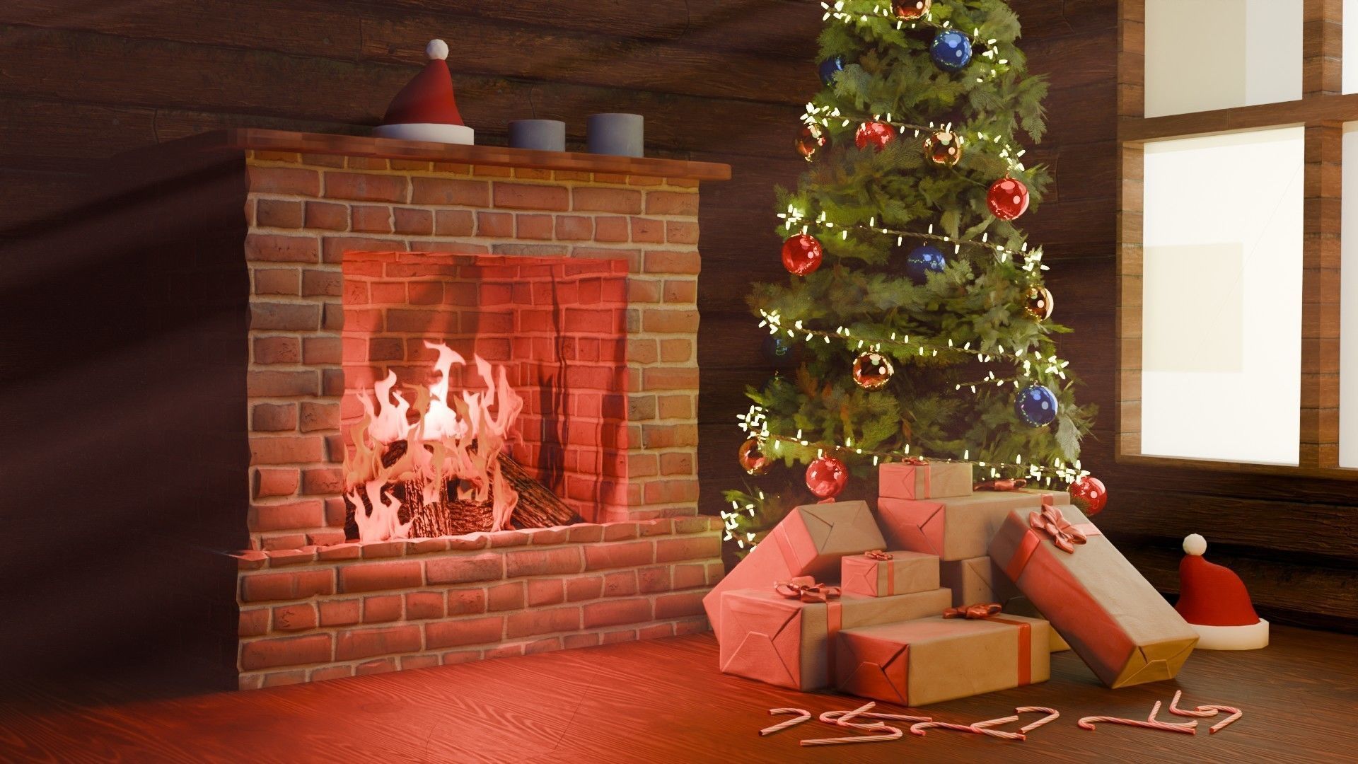 christmas scene 3D model | CGTrader