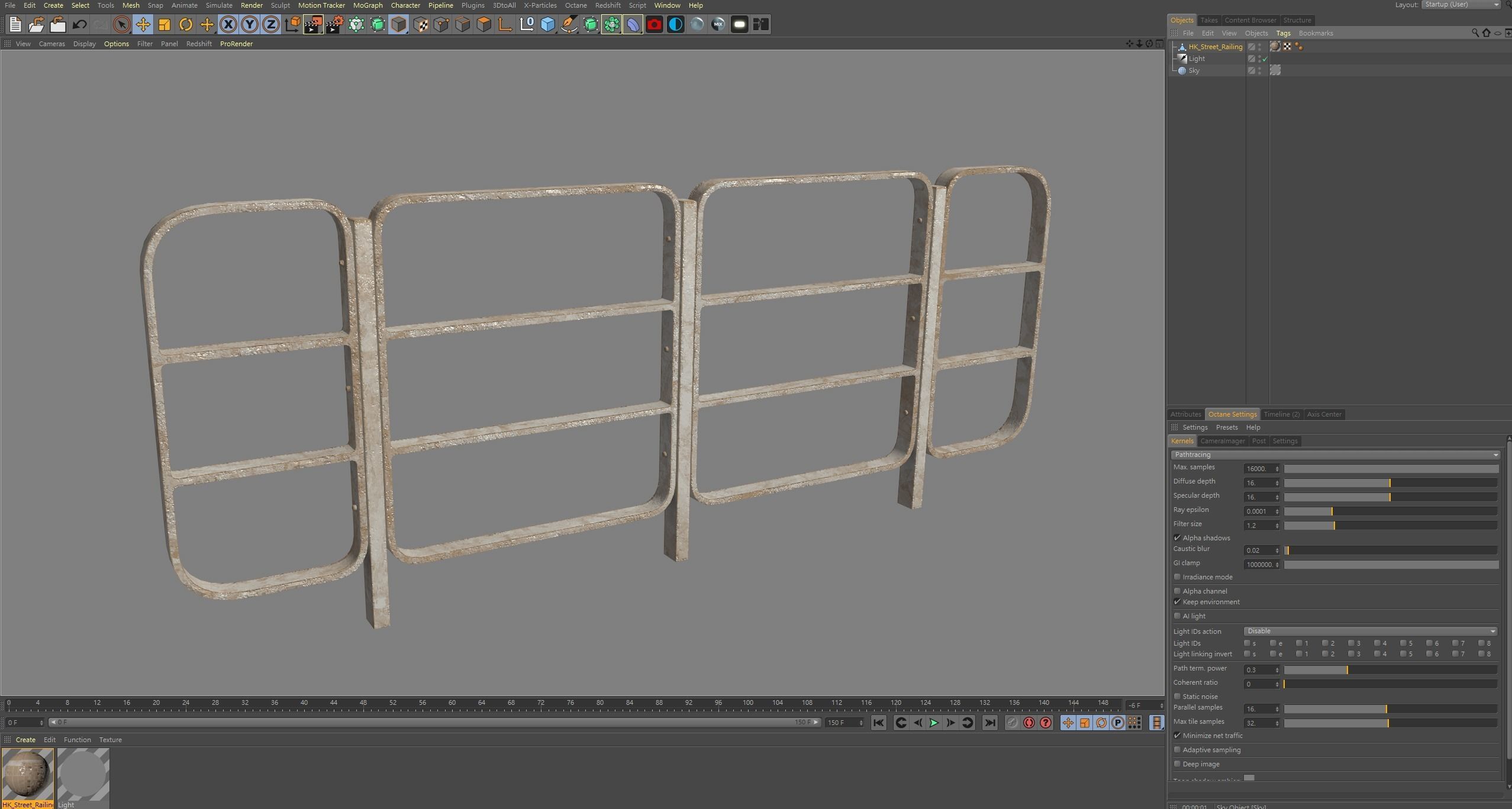 Hong Kong Street Railing 3D model | CGTrader