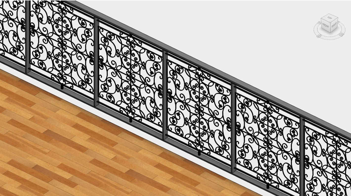 Classic Railing Revit Family type 011 3D model | CGTrader
