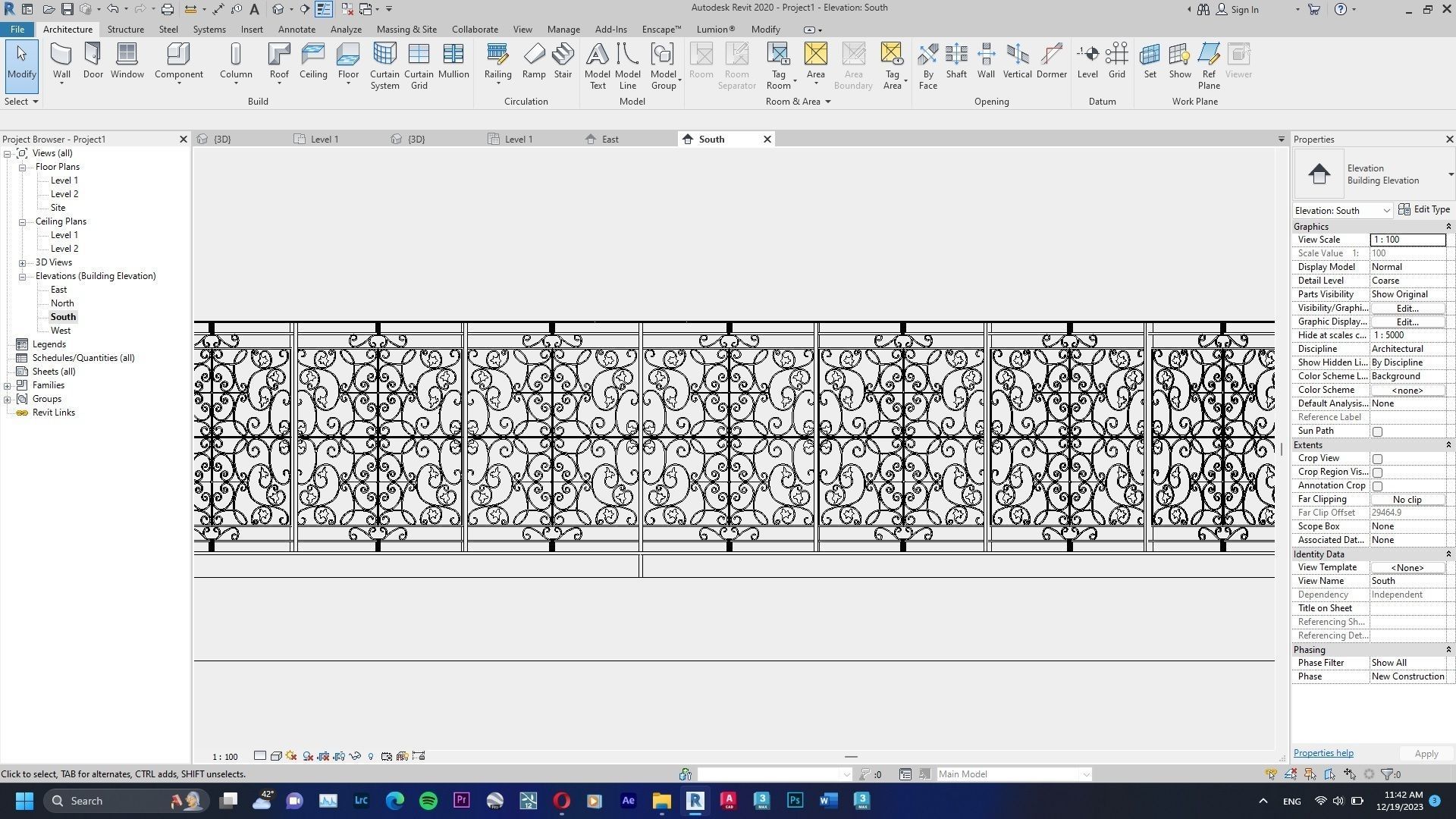 Classic Railing Revit Family type 011 3D model | CGTrader
