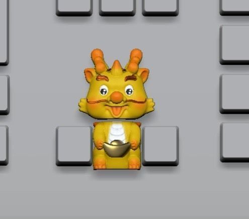 Dragon cute keycap 3D model 3D printable | CGTrader