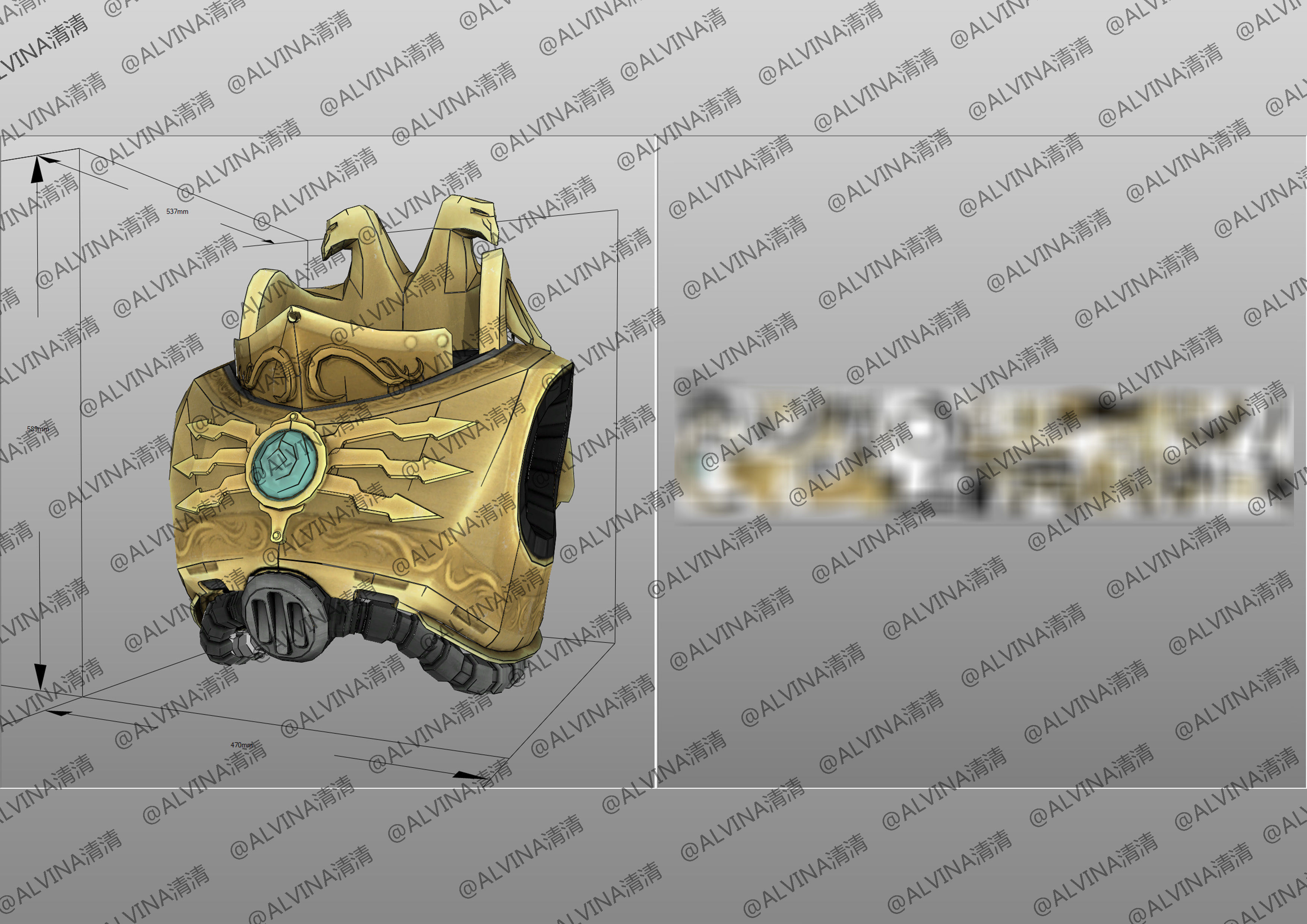 3D model Warhammer 40K Adeptus Custodes Armor - DIY Cosplay Pepakura ...