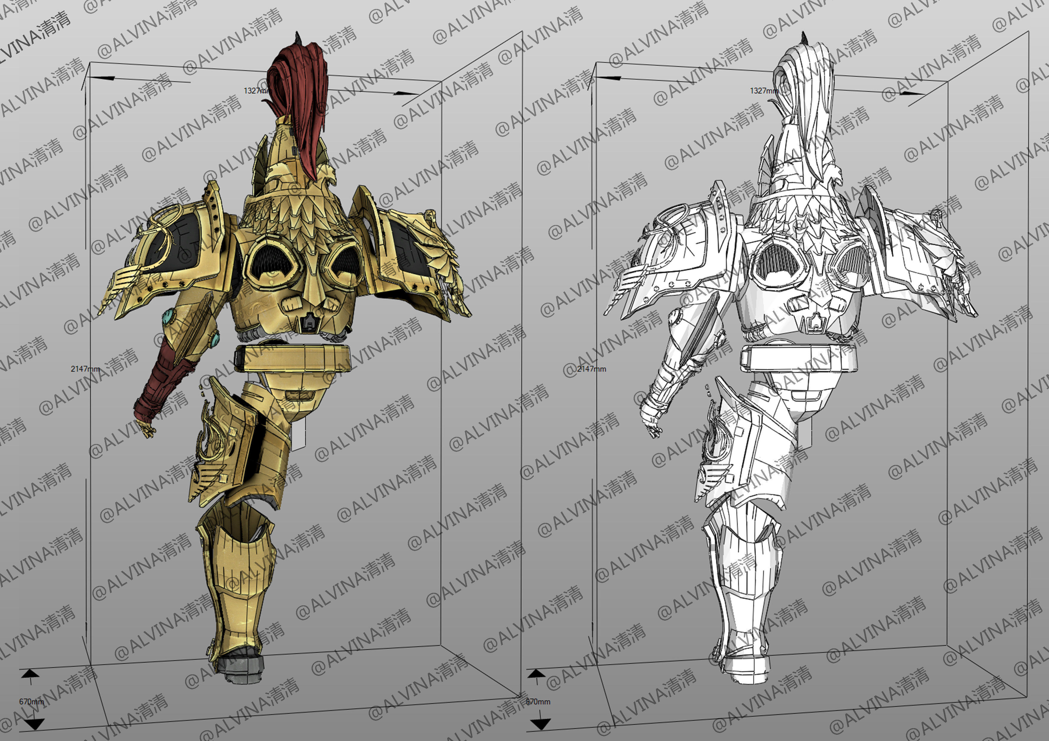 3D model Warhammer 40K Adeptus Custodes Armor - DIY Cosplay Pepakura ...