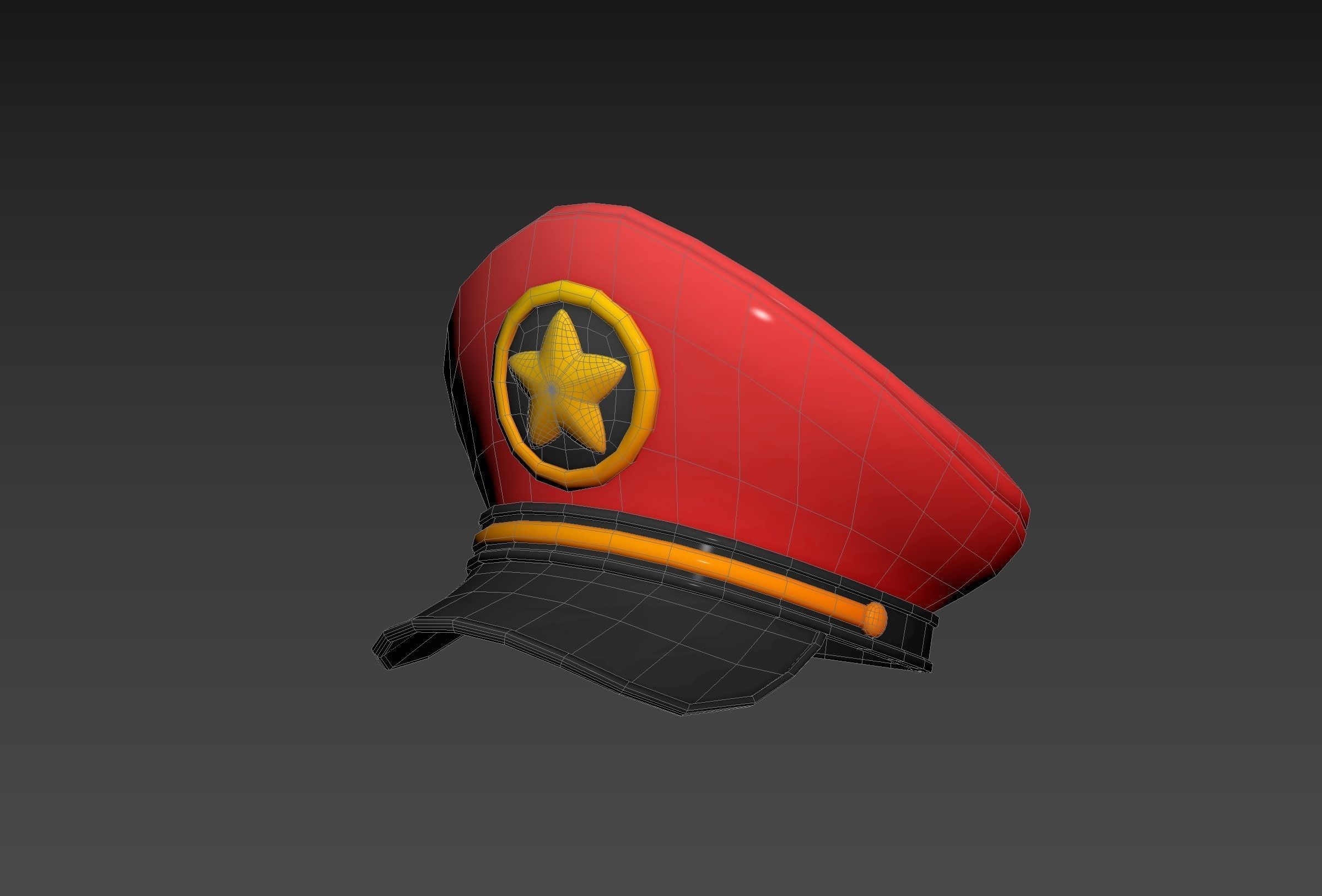 Hat033 Star Officer Hat 3D model | CGTrader