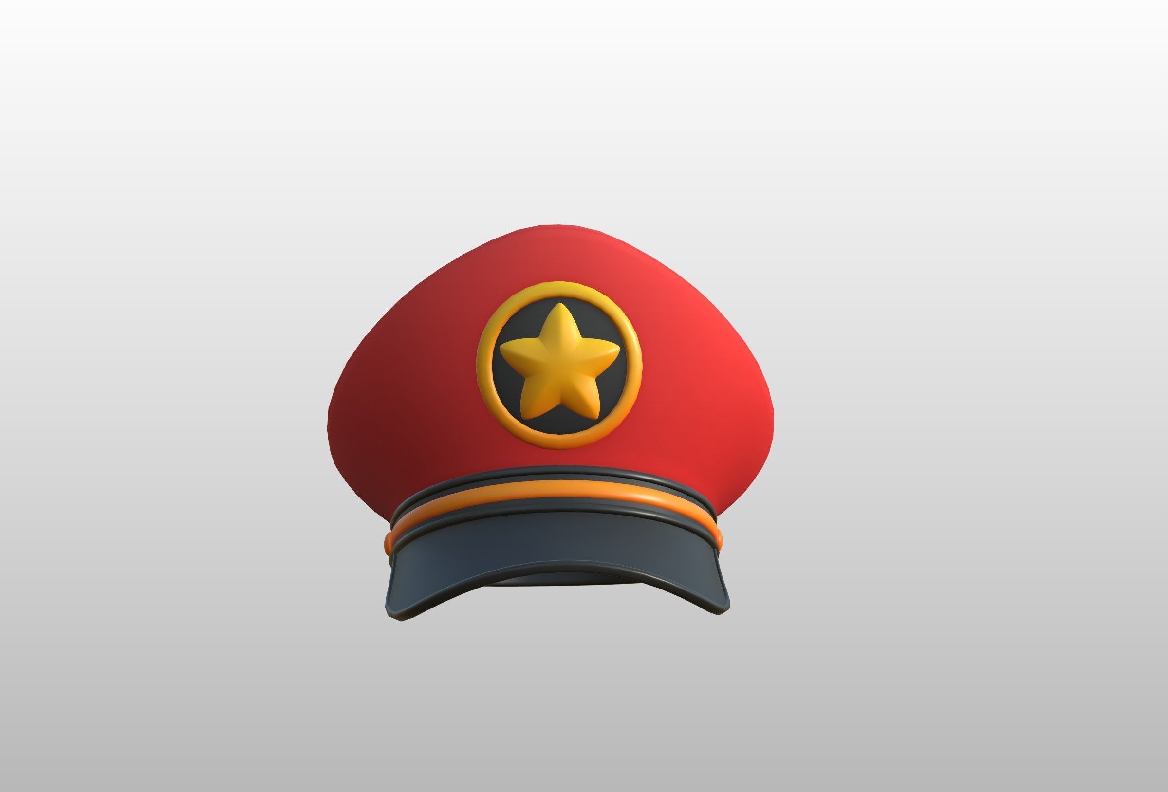 Hat033 Star Officer Hat 3D model | CGTrader