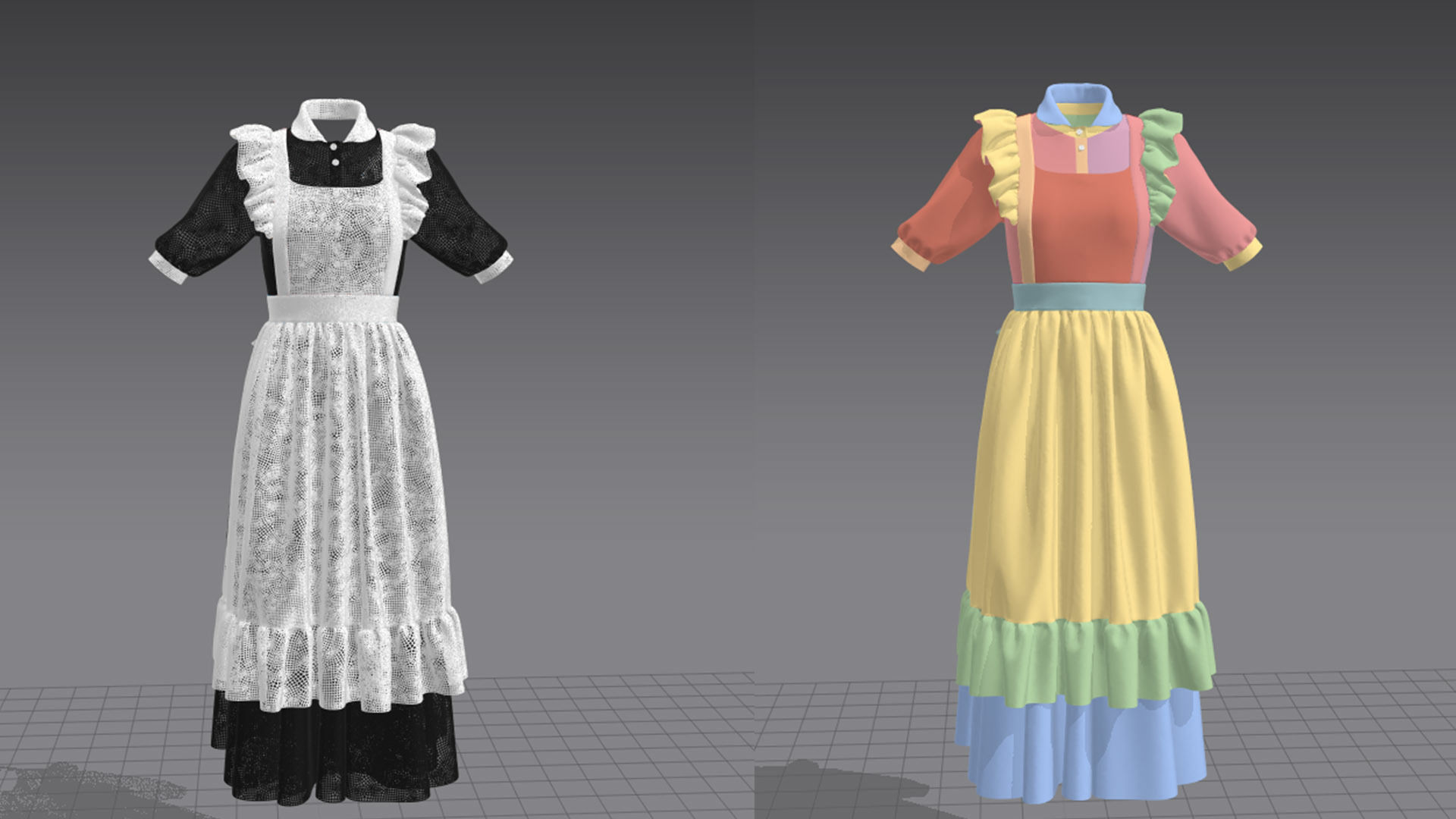 3 Maid outfits vol01 3D model | CGTrader