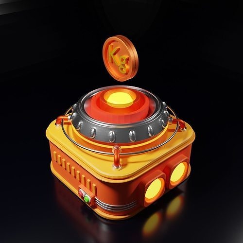 Gold coin base station free 3D model | CGTrader
