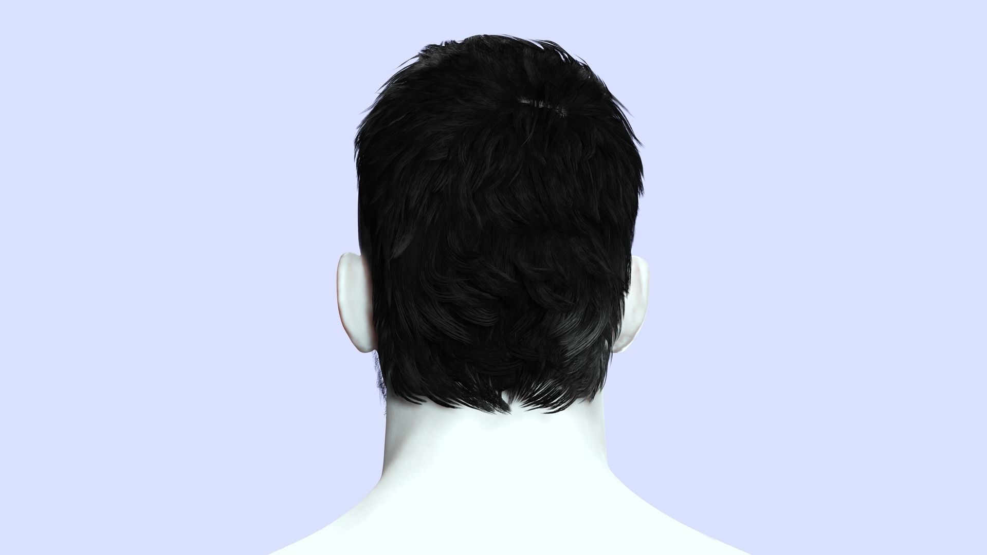 3D model Realistic Mullet Male hair VR / AR / low-poly | CGTrader