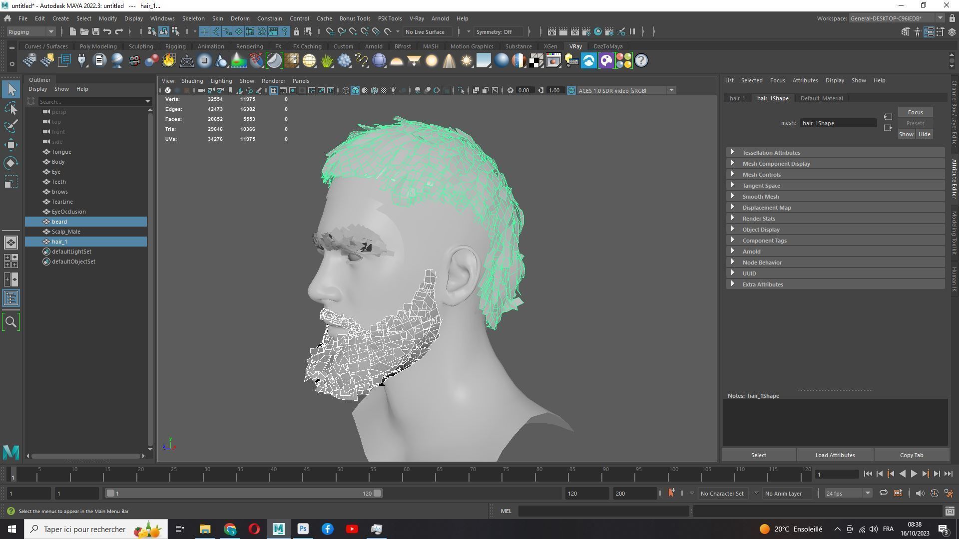 3D model Realistic Mullet Male hair VR / AR / low-poly | CGTrader