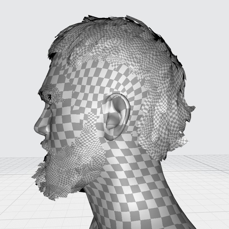 3D model Realistic Mullet Male hair VR / AR / low-poly | CGTrader