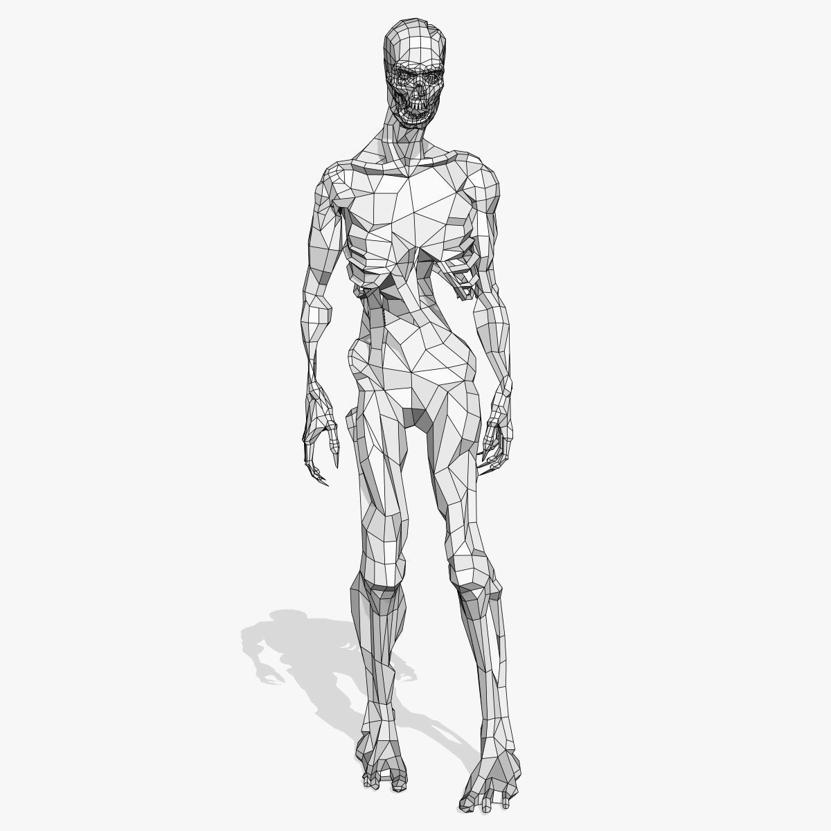 3D model zombe skeleton ghost VR / AR / low-poly | CGTrader