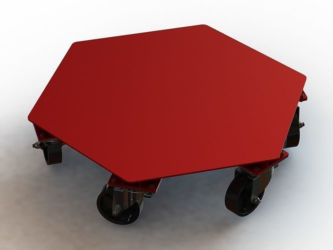 Hex Platform Trolley Base Only 3D model | CGTrader