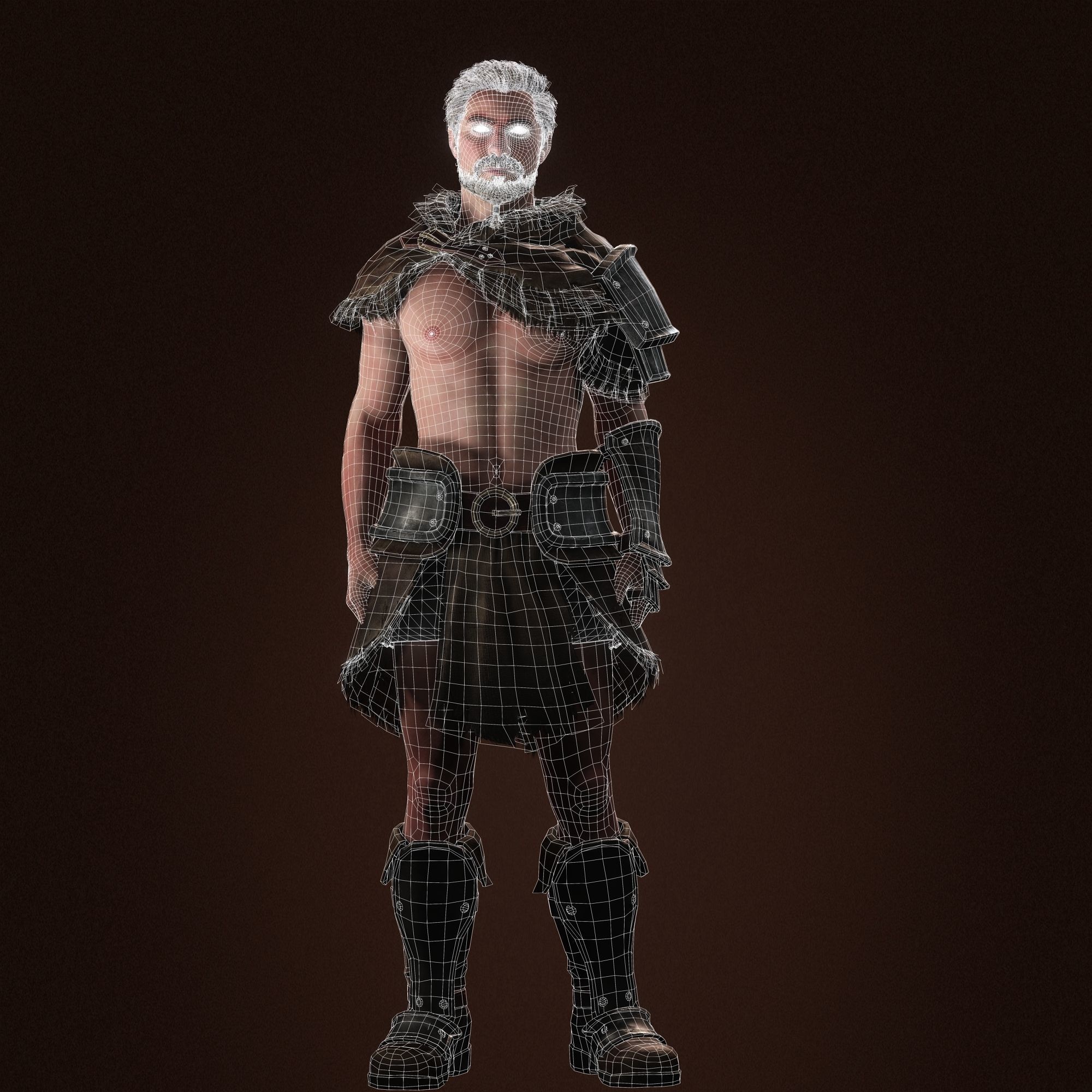 3D model 3D Male Medival Warrior Game Character in 4K Realistic ...