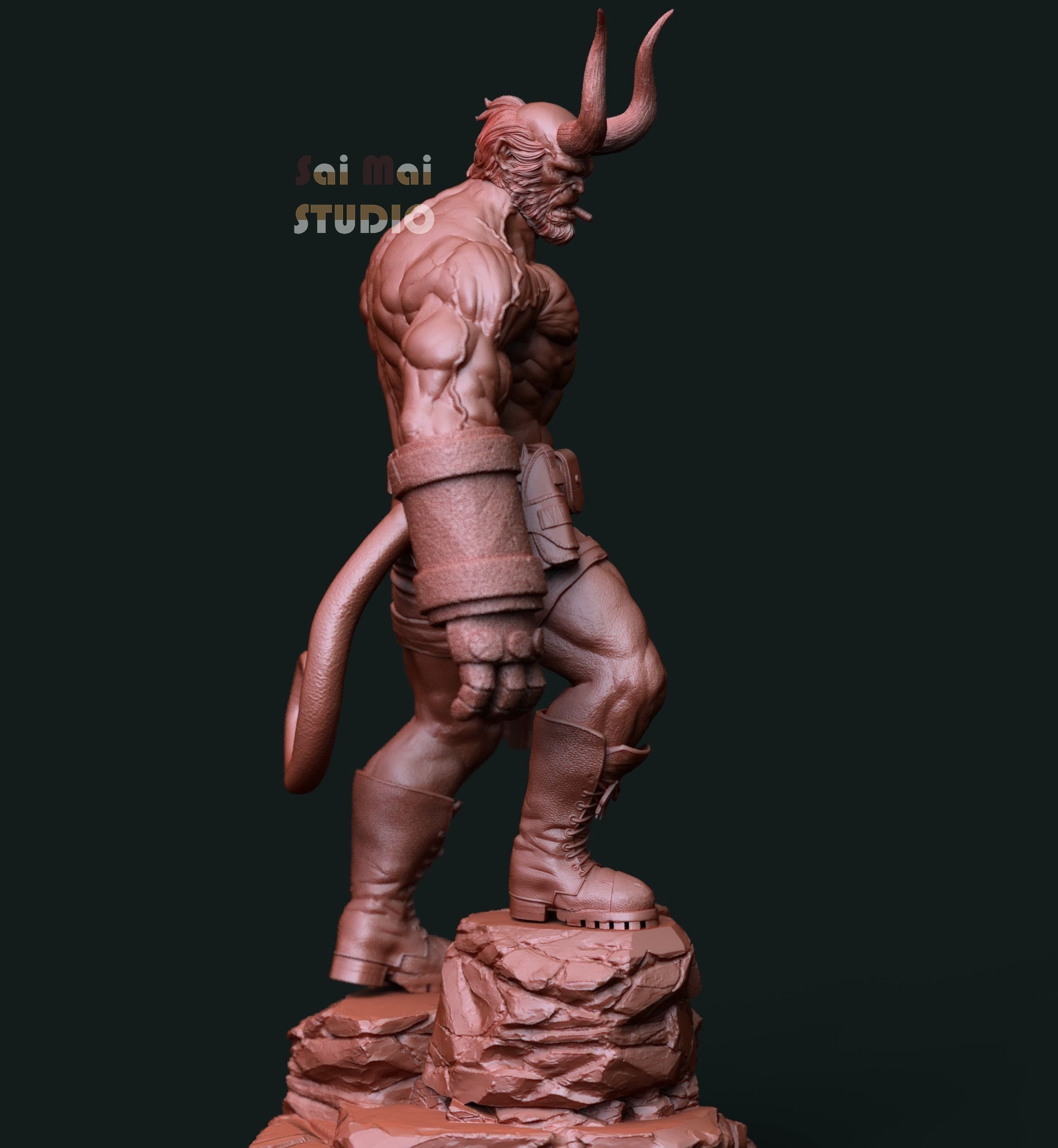 Hellboy FanArt 3D model 3D printable | CGTrader