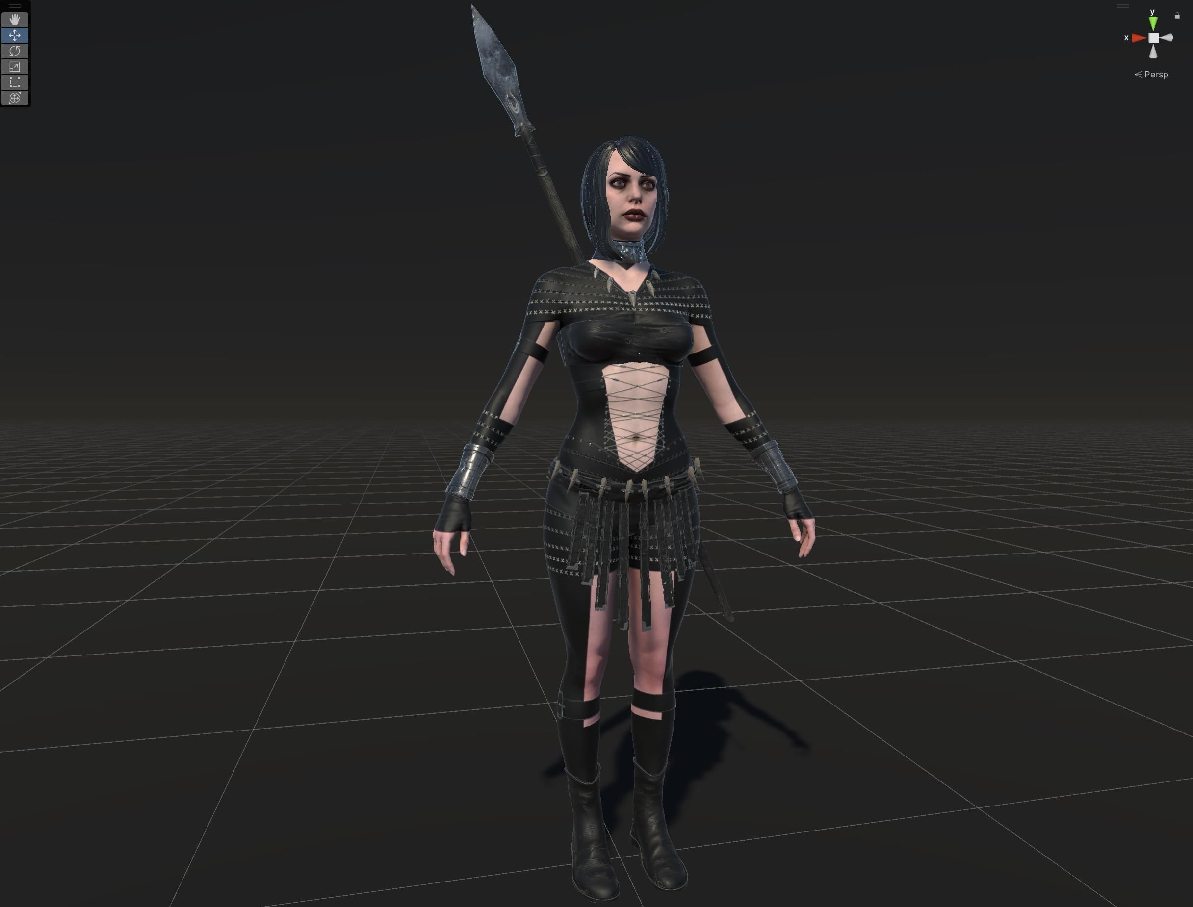 3D model DefenderGirl 3 VR / AR / low-poly rigged animated | CGTrader