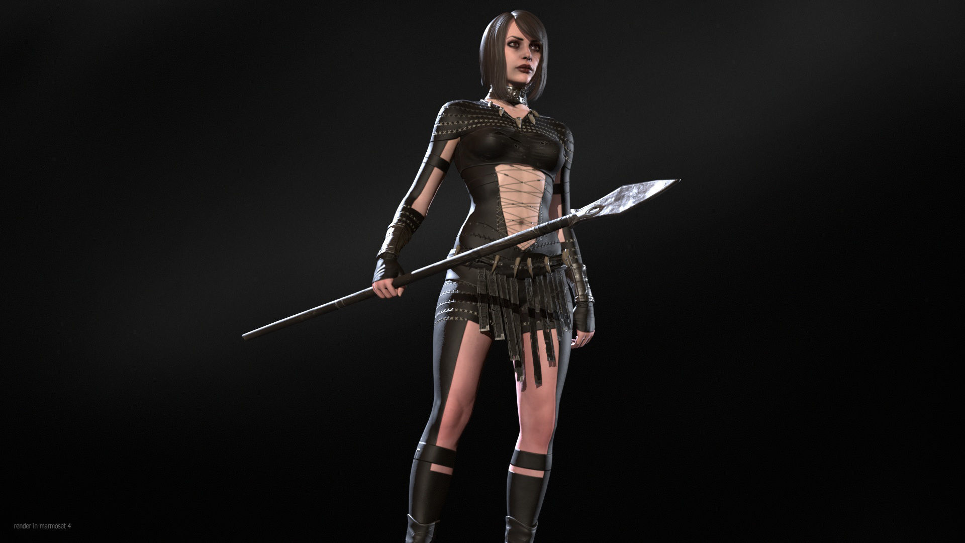 3D model DefenderGirl 3 VR / AR / low-poly rigged animated | CGTrader