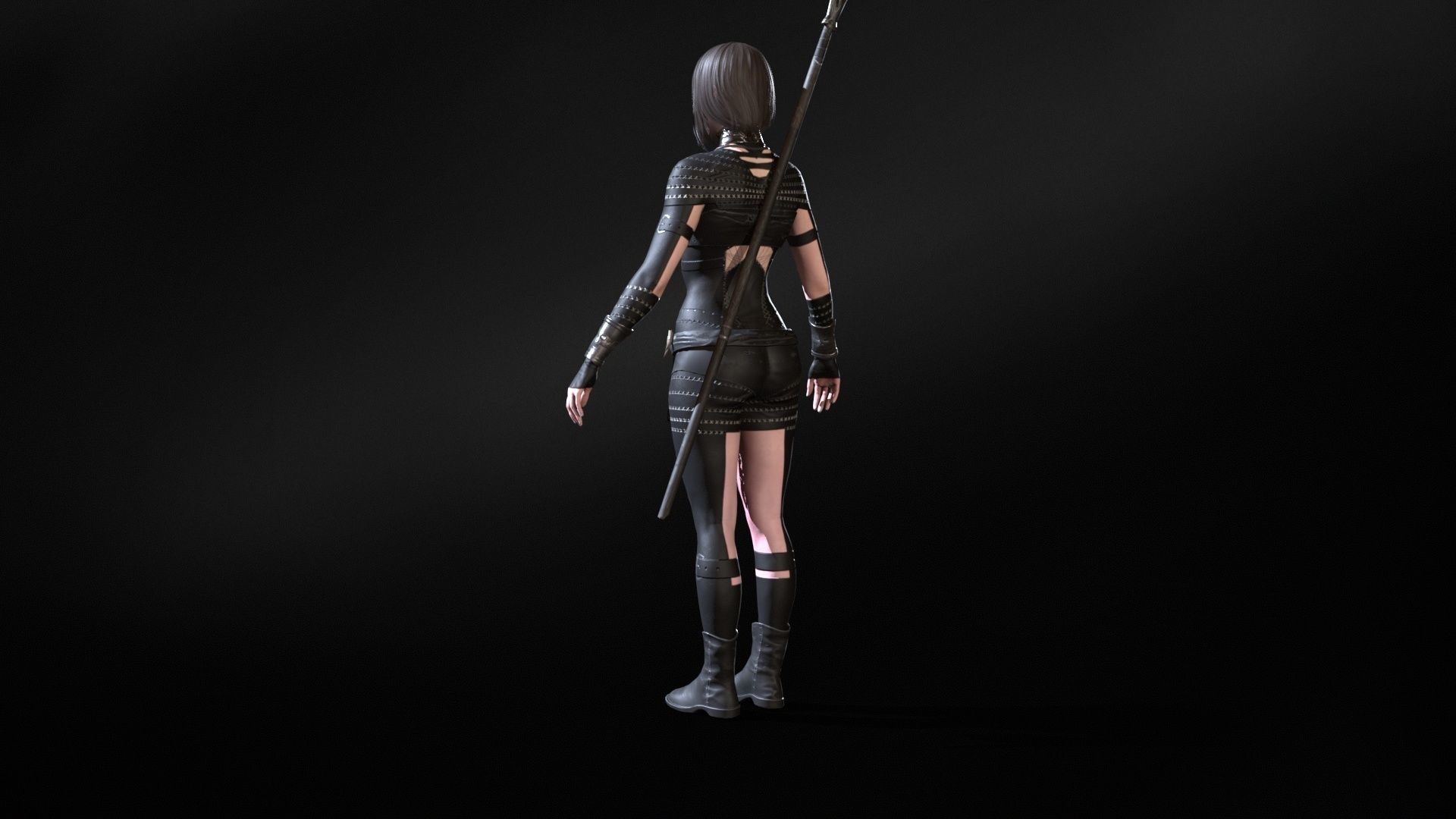 3D model DefenderGirl 3 VR / AR / low-poly | CGTrader