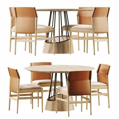 Dining set by Highfashionhome 3D model | CGTrader
