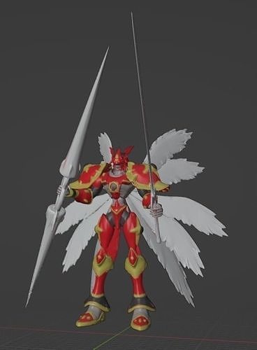 gallantmon crimson mode 3D model 3D printable | CGTrader