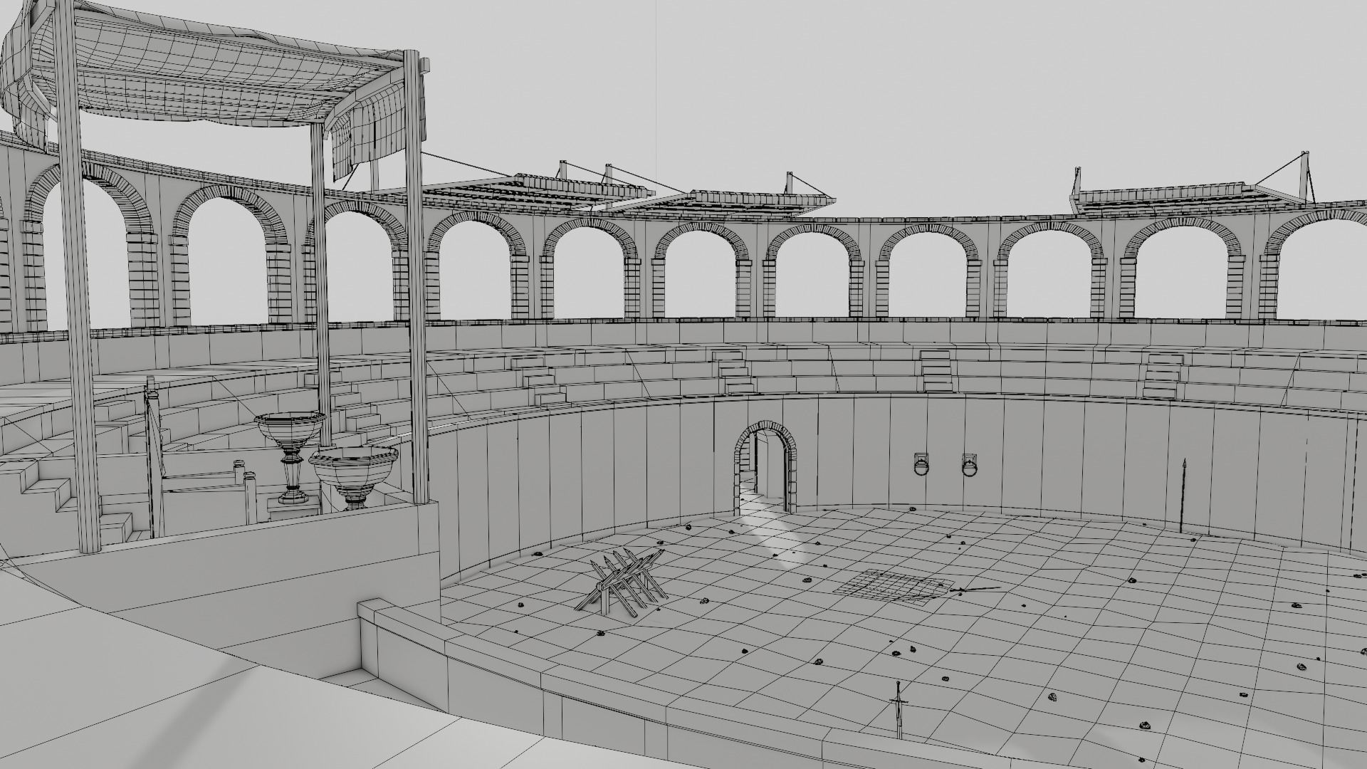 3D model Gladiator Arena VR / AR / low-poly | CGTrader