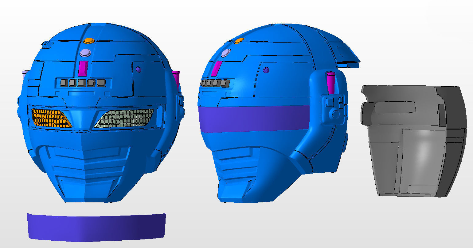 Space Sheriff GAVAN Helmet 3D model 3D printable | CGTrader