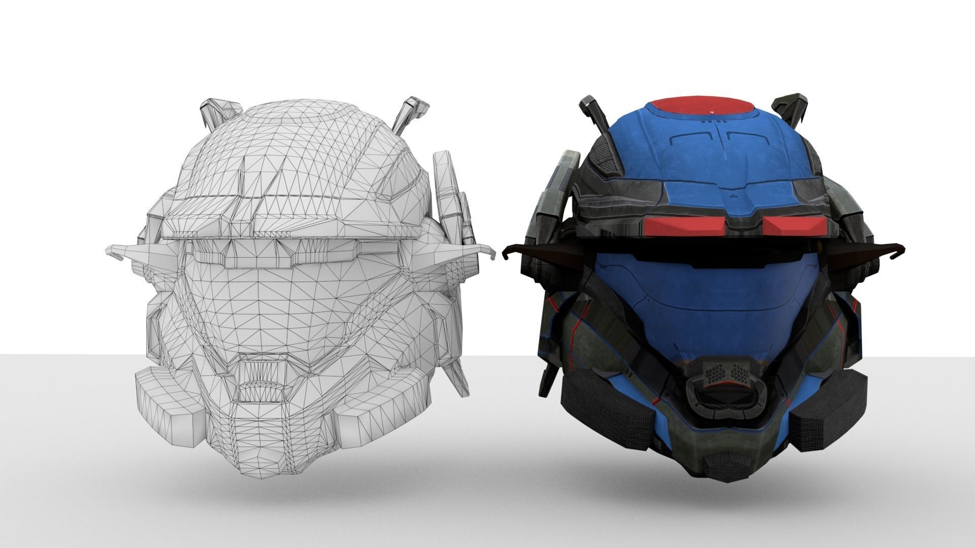 3D model Halo Spartan MKV Helmet VR / AR / low-poly | CGTrader