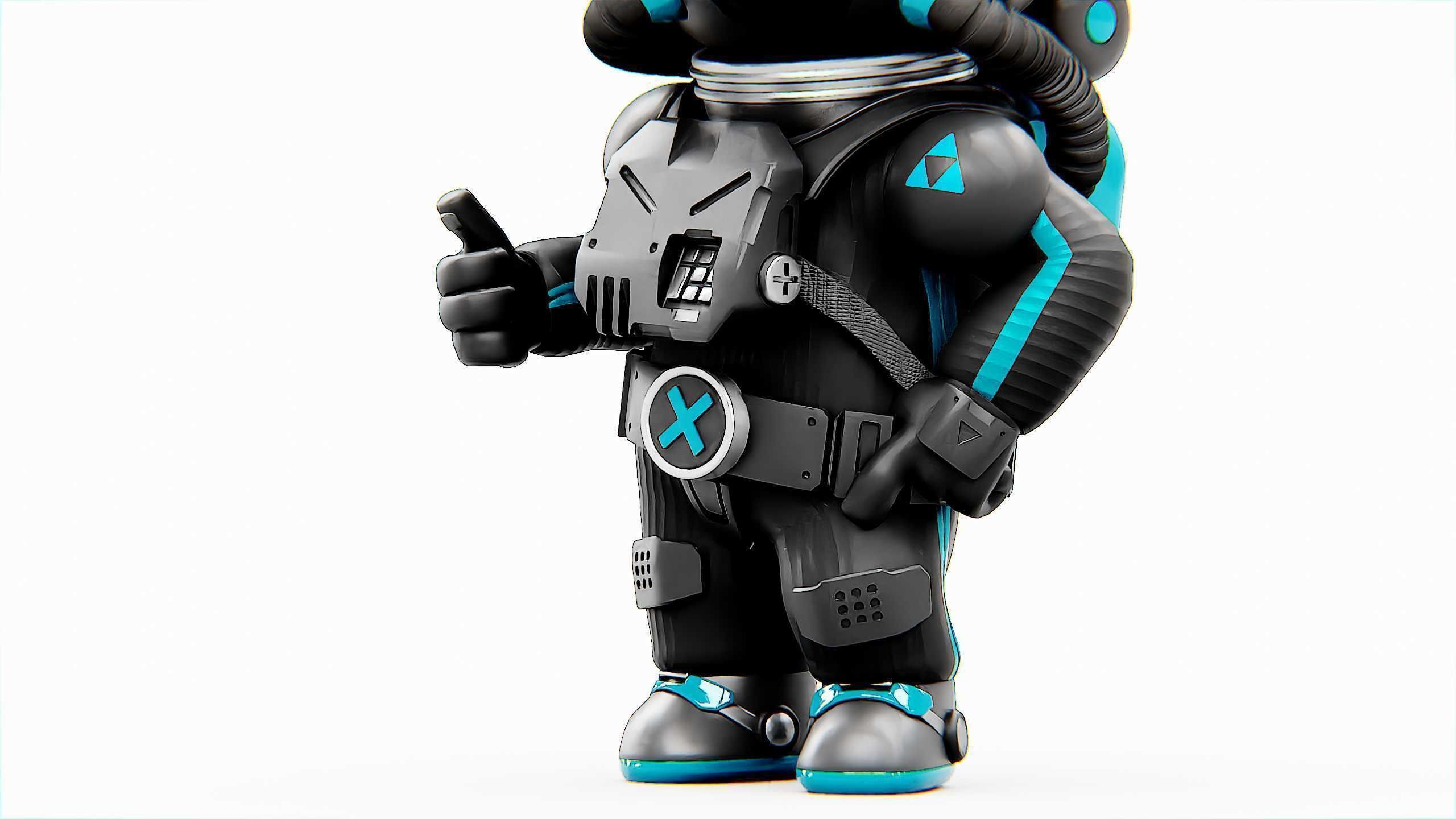 TOON ASTRONAUT S-580 Rigged for Unreal Engine - Unity - MIXAMO 3D model ...