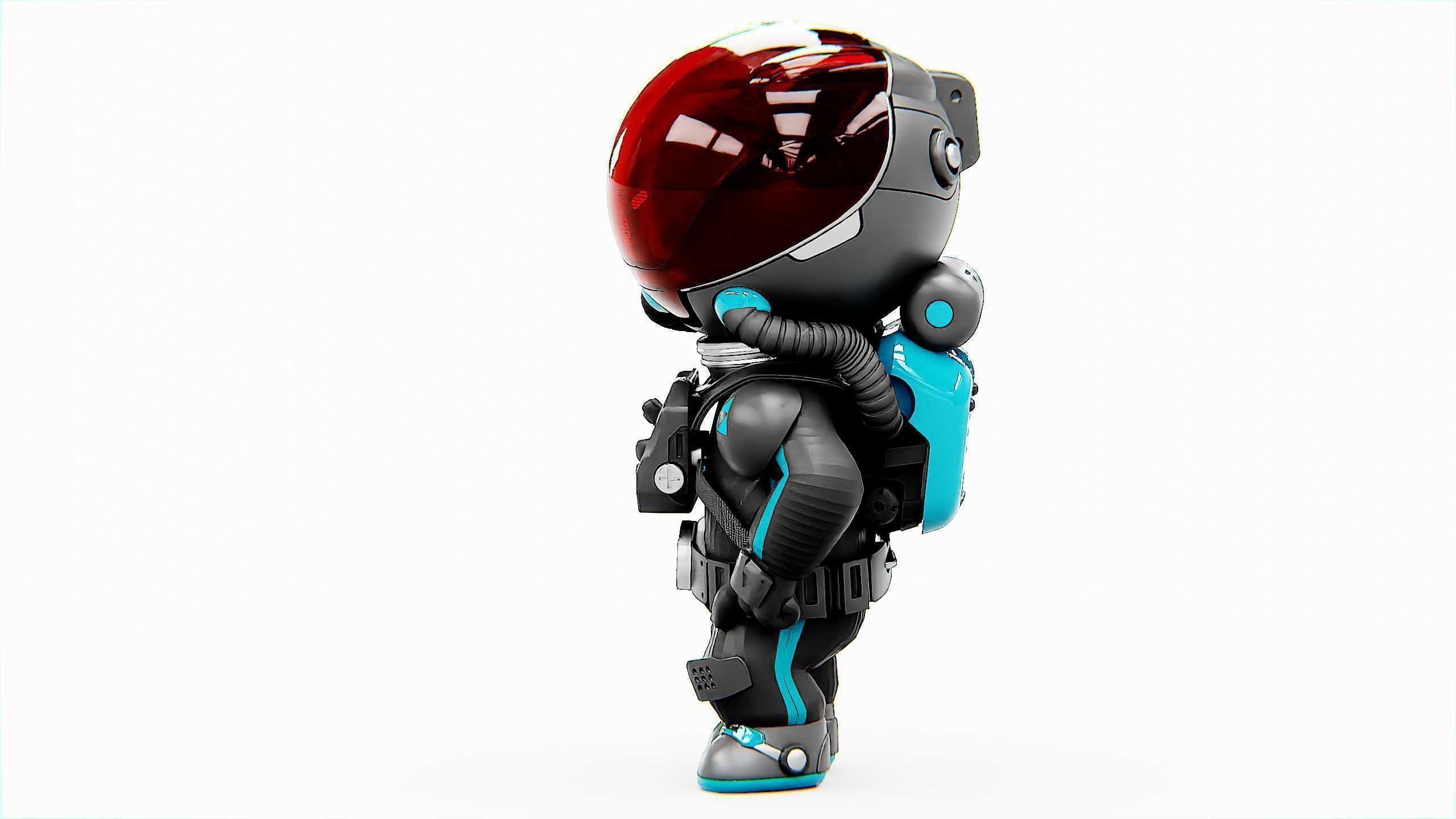 TOON ASTRONAUT S-580 Rigged for Unreal Engine - Unity - MIXAMO 3D model ...