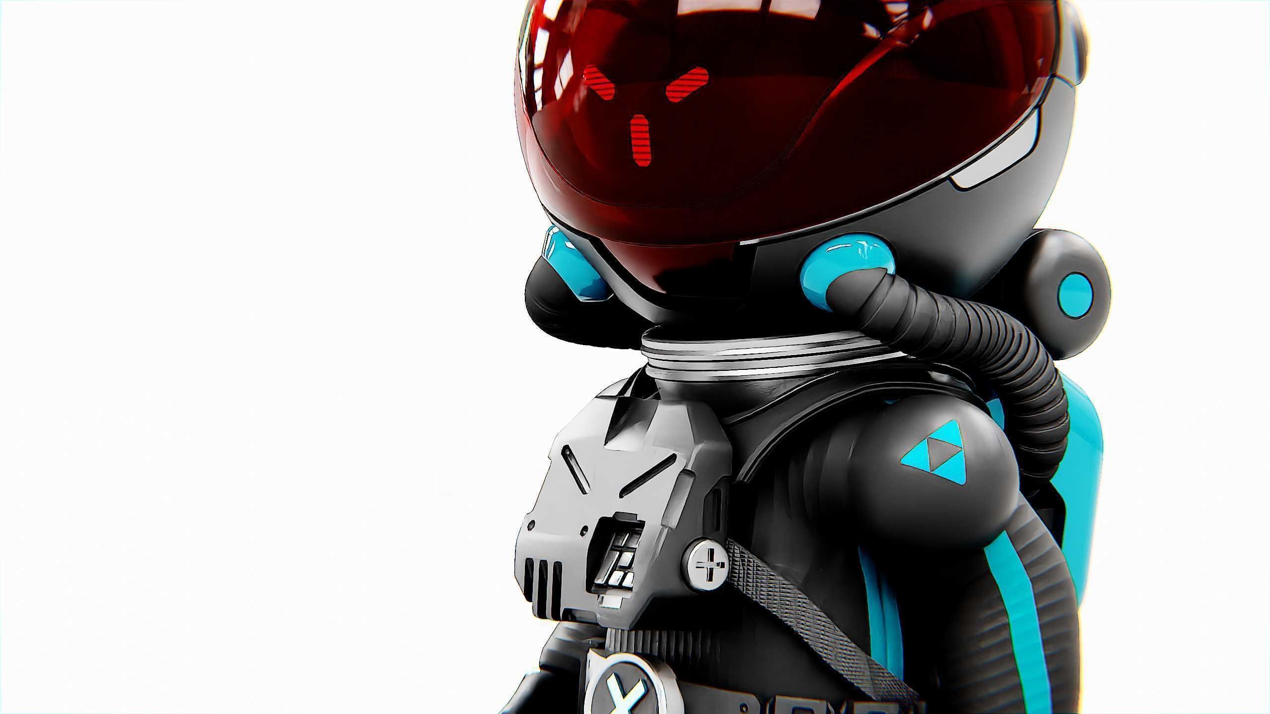 TOON ASTRONAUT S-580 Rigged for Unreal Engine - Unity - MIXAMO 3D model ...